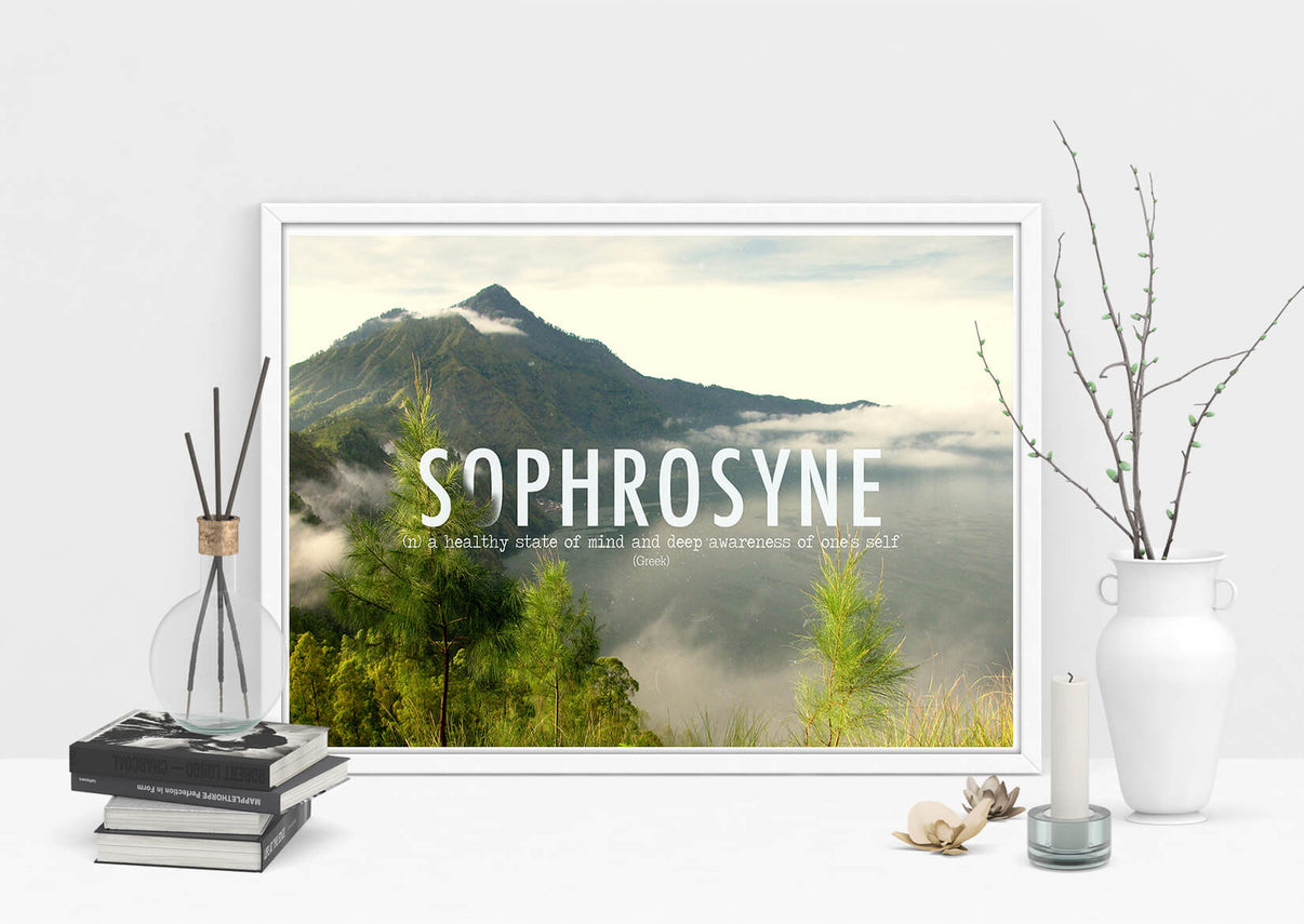 Sophrosyne Beautiful Word Art Print – Dare to Dream Prints