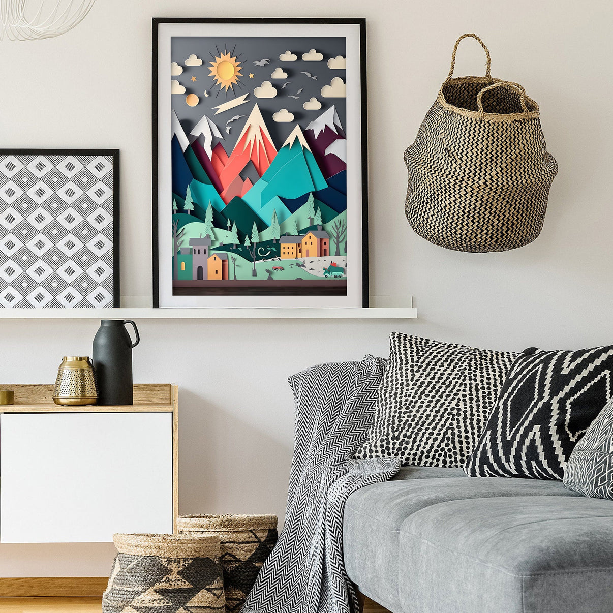 Mountain Adventures Papercut Art Print – Dare to Dream Prints