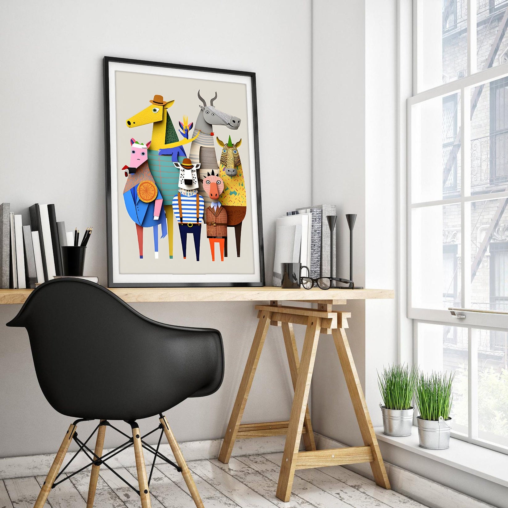Whimsical Animal Friends Papercraft Art Print – Dare to Dream Prints