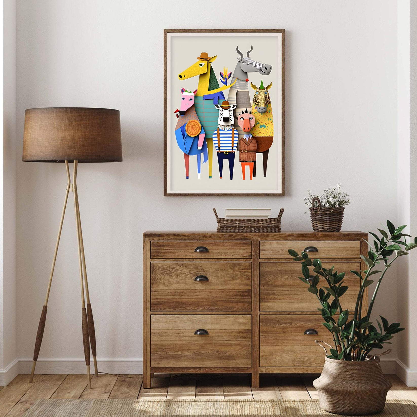 Whimsical Animal Friends Papercraft Art Print – Dare to Dream Prints