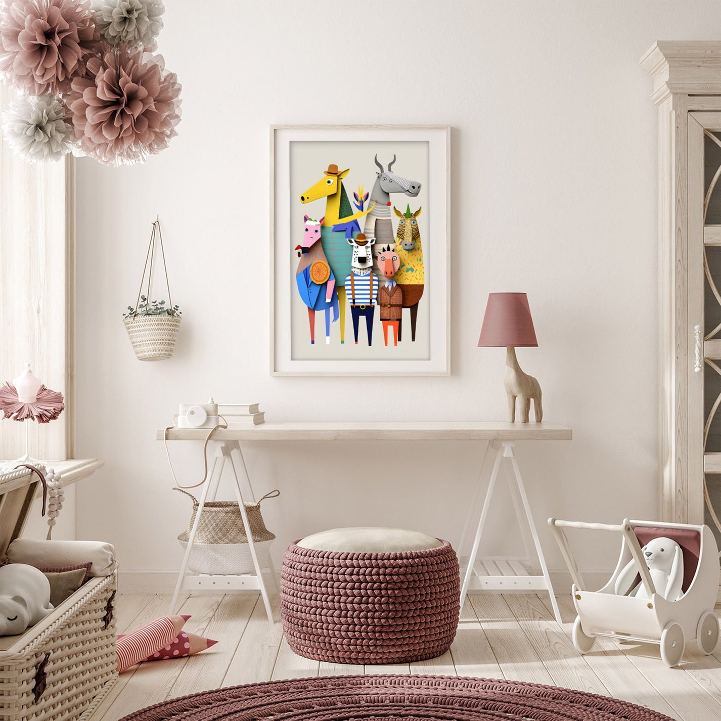 Whimsical Animal Friends Papercraft Art Print – Dare to Dream Prints